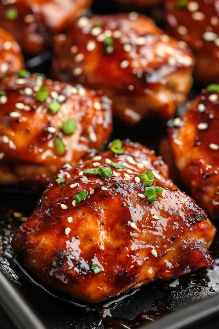 Honey Garlic Crock Pot Boneless Skinless Chicken Thighs