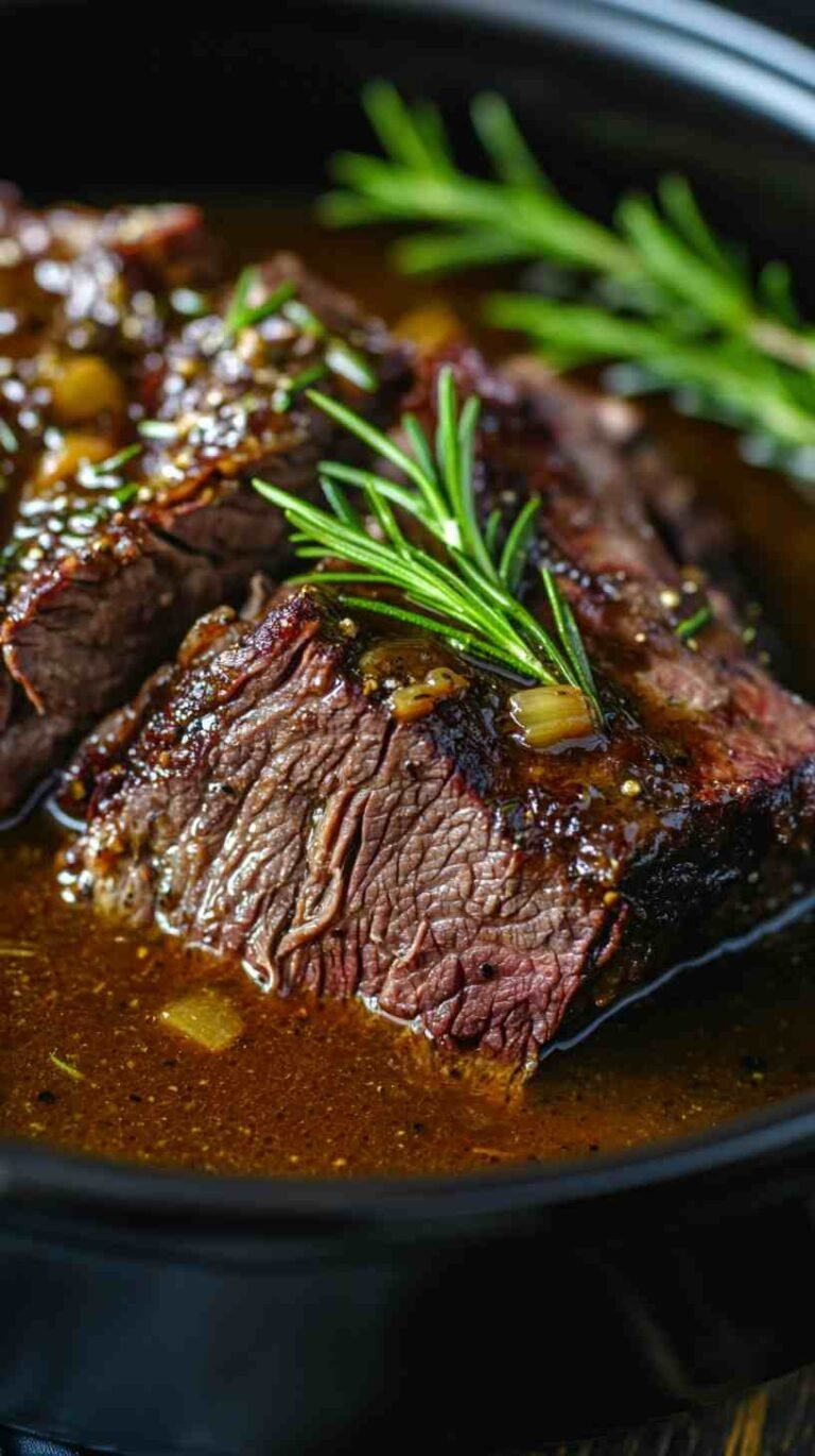 Comforting Slow Cooker Roast with Rich Au Jus