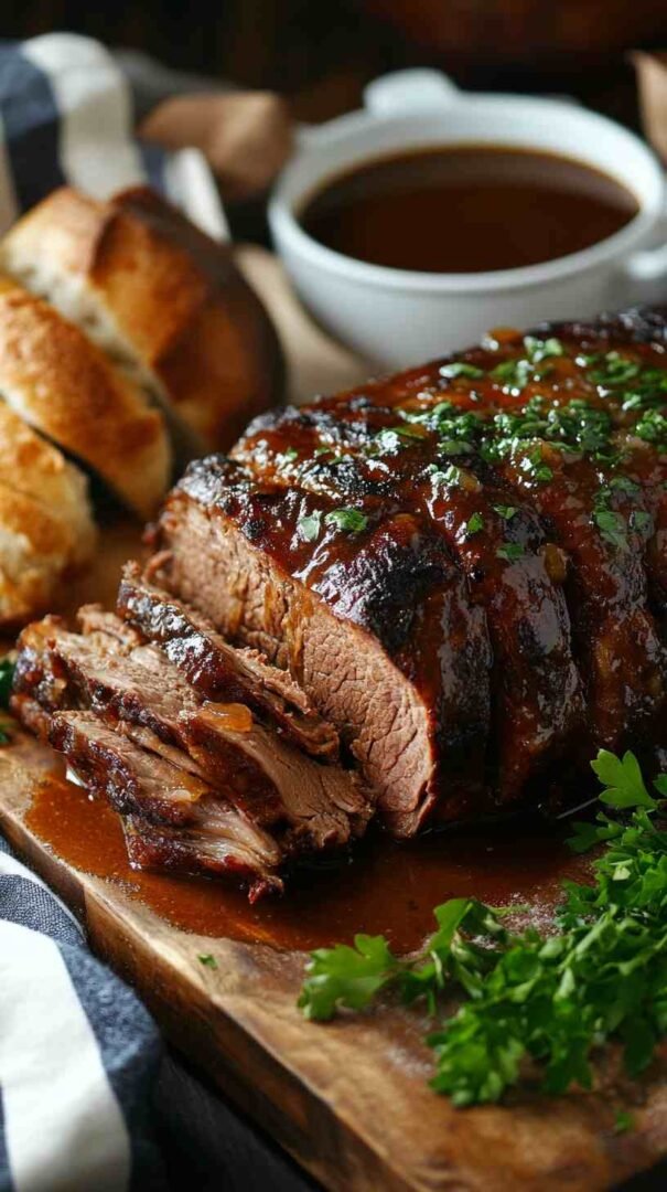 Comforting Slow Cooker Roast with Rich Au Jus
