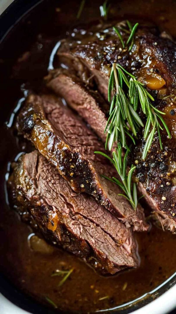 Comforting Slow Cooker Roast with Rich Au Jus