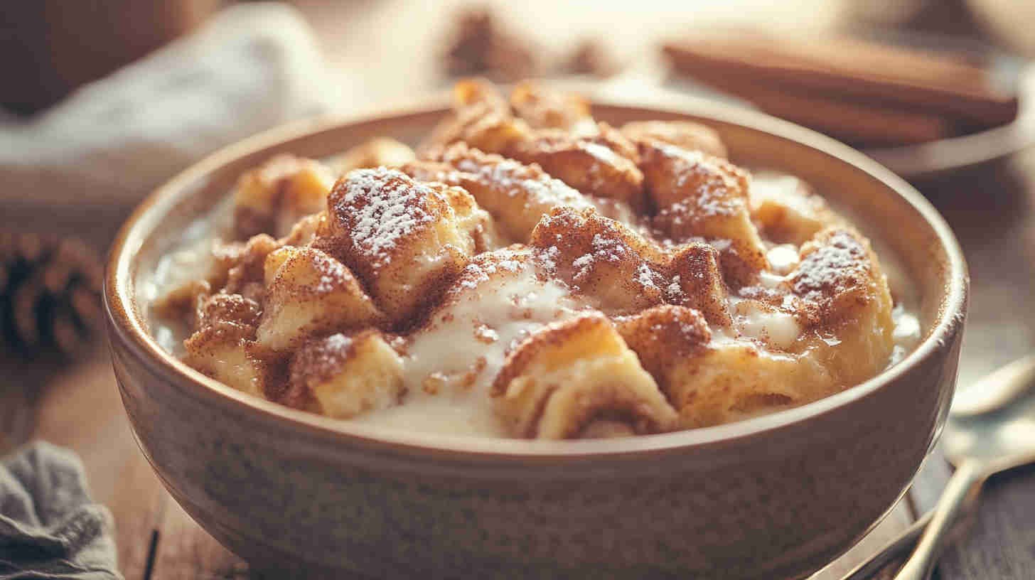 Slow Cooker Cinnamon Roll Pudding recipe