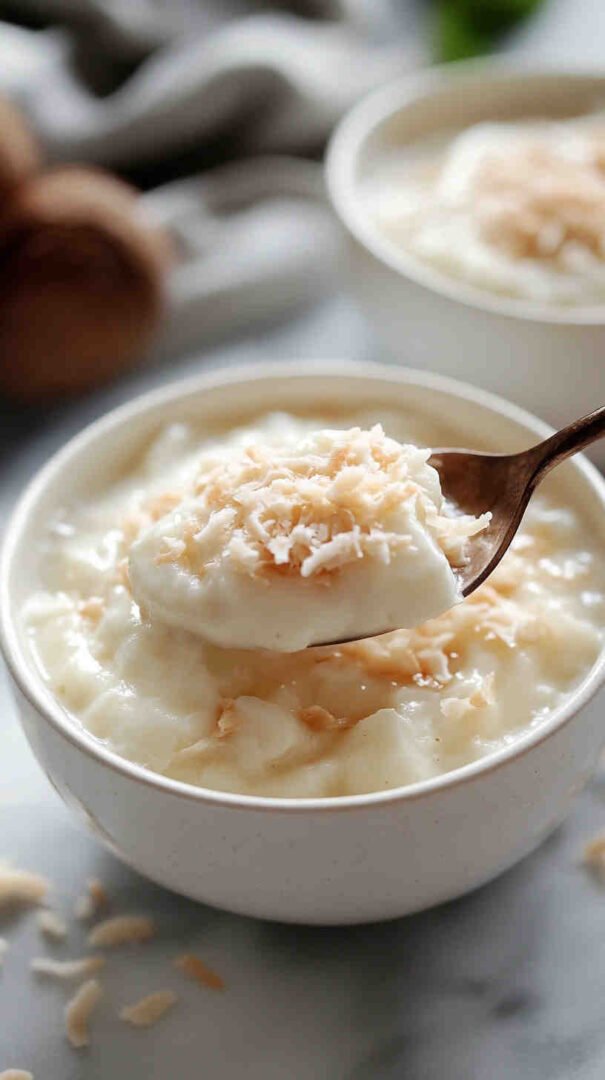 Slow Cooker Coconut Pudding recipe
