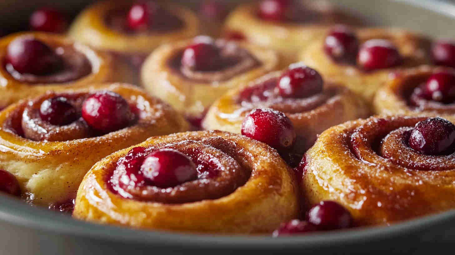 Slow Cooker Cranberry Cinnamon Rolls recipe