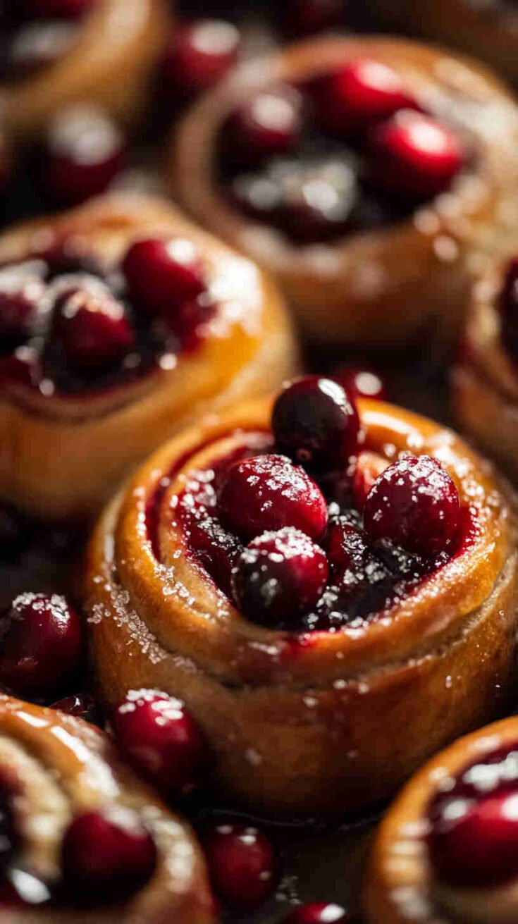 Slow Cooker Cranberry Cinnamon Rolls recipe