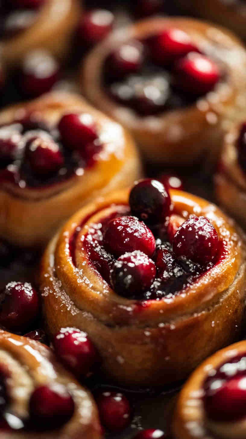 Slow Cooker Cranberry Cinnamon Rolls recipe